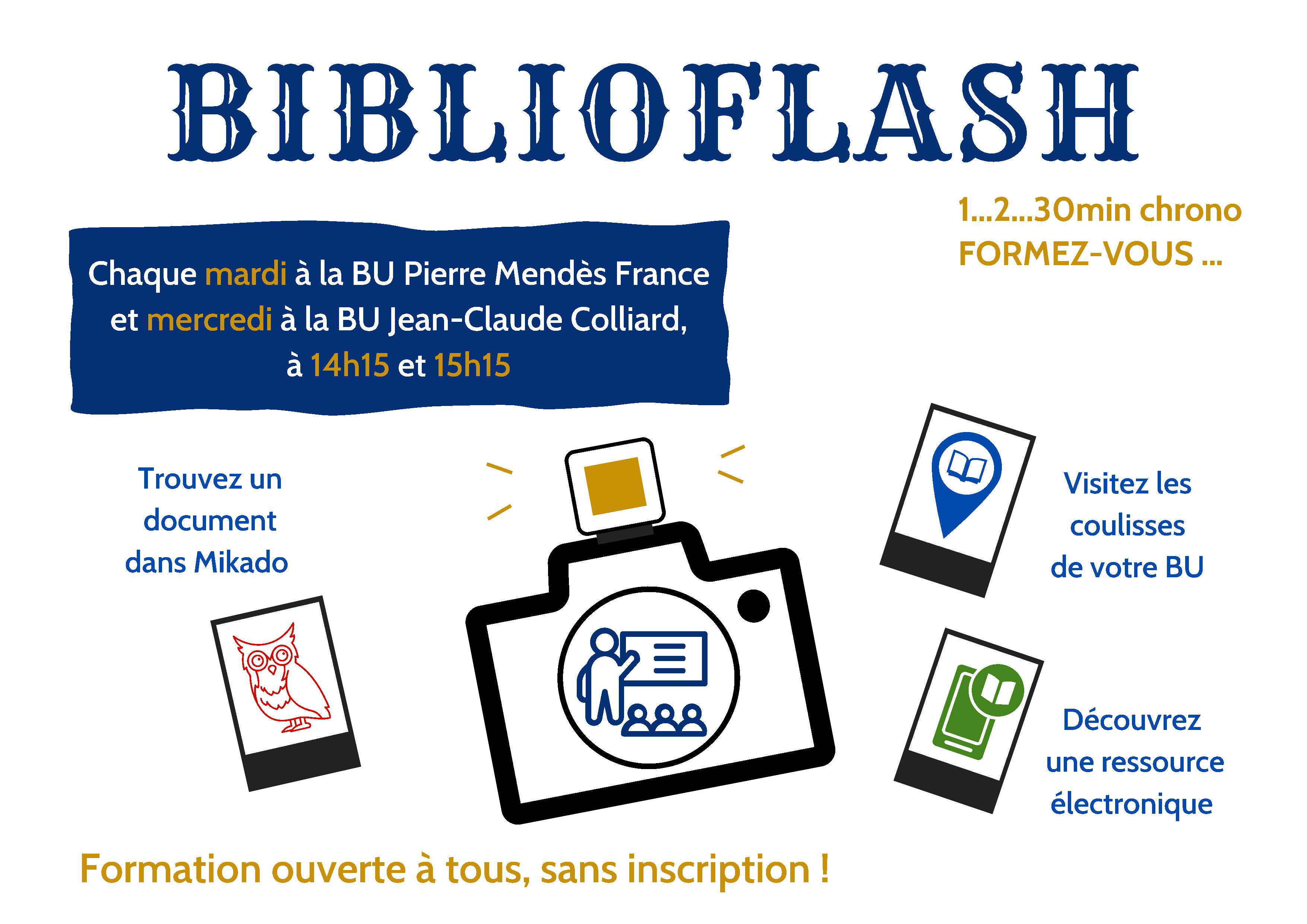Biblioflash : la formation en 30min dans vos BU Colliard et PMF ...